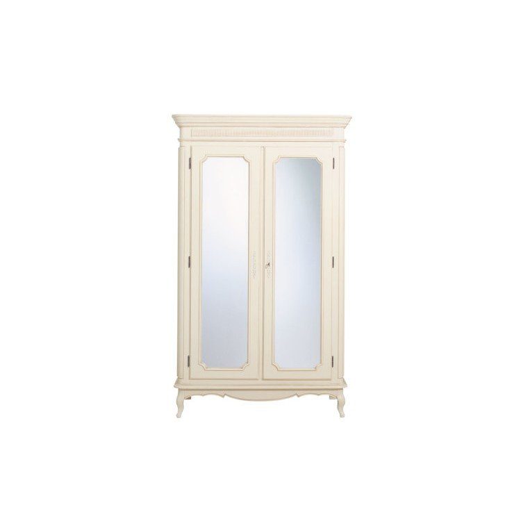 Provencale Ivory Wardrobe Mirrored Doors Laura Ashley