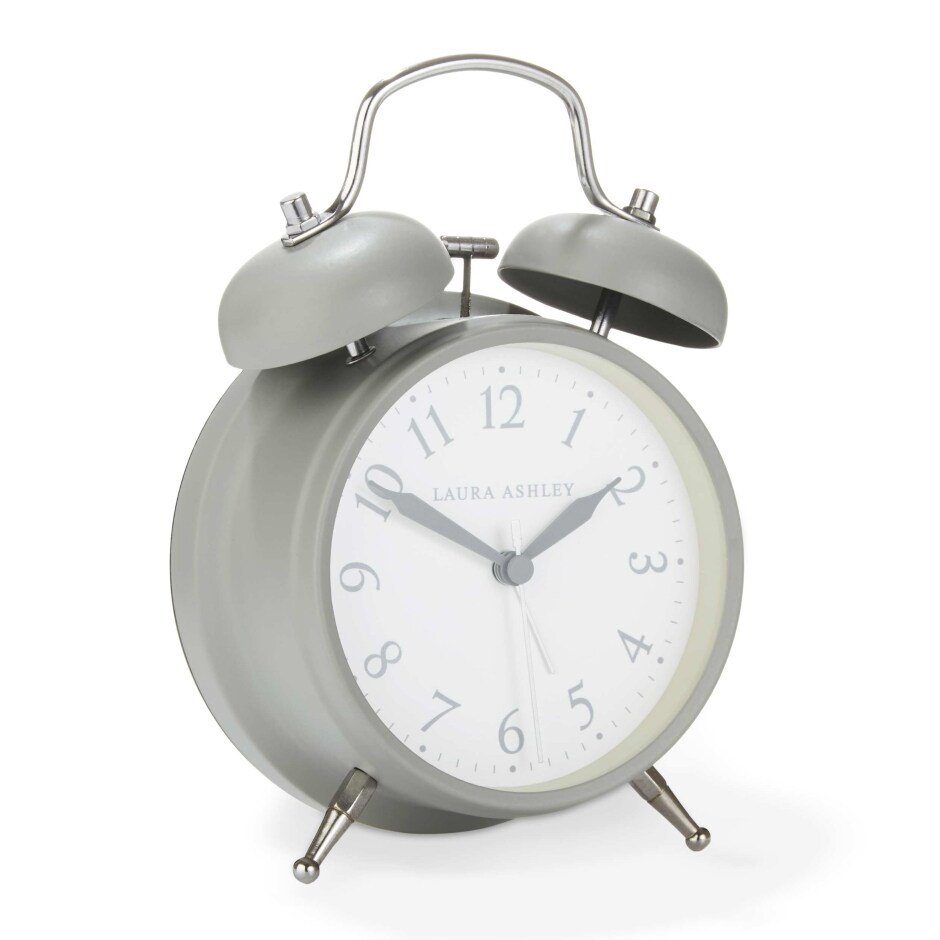 Grey medium bell Alarm Clock - Laura Ashley Grey medium bell Alarm Clock - Laura Ashley