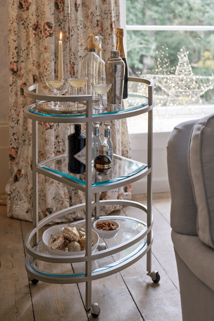 Pendine, cocktail tralle i art deco stil i glass og stål - Laura Ashley